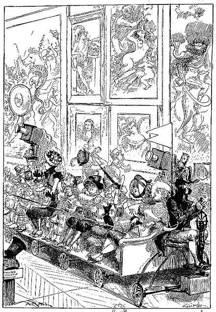 Albert Robida, “Le Tramway du Louvre” in Le Vingtième siècle, 1883 | LeCCRP
